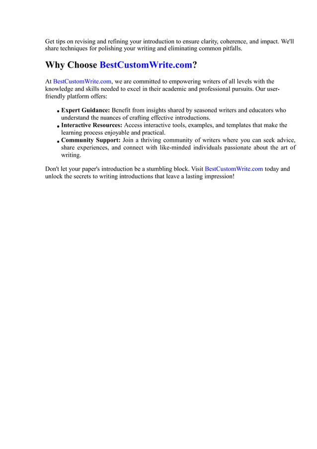 How To Write An Introduction To A Paper | PDF