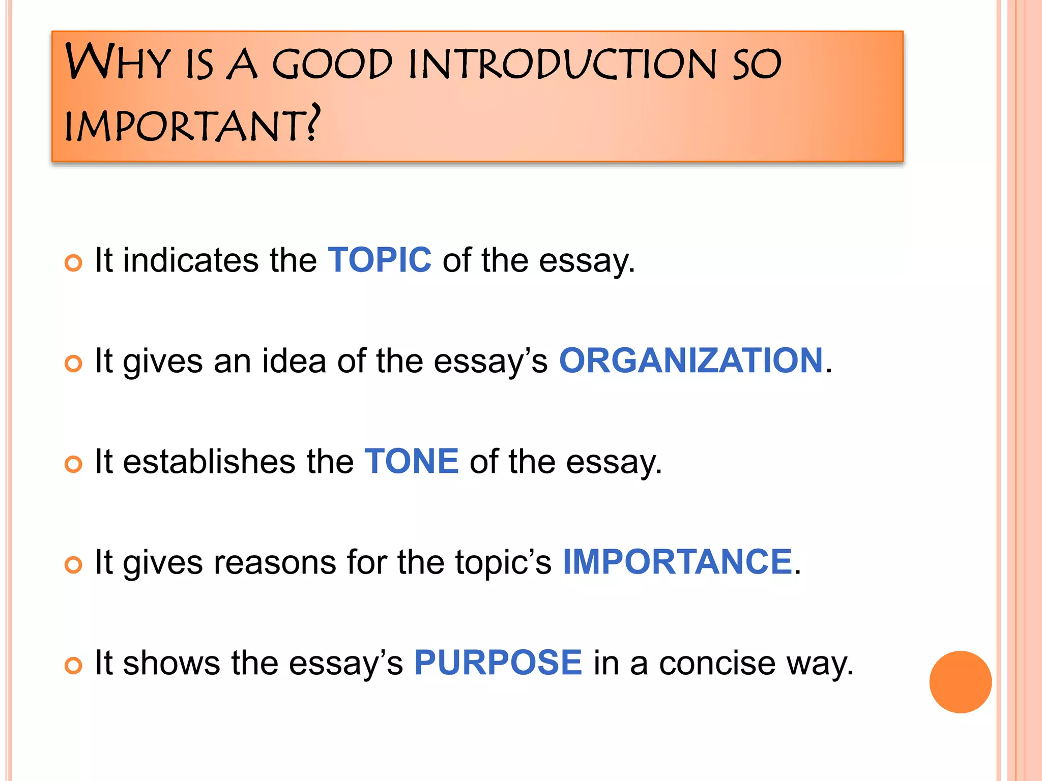 How to write an introductory paragraph | PPTX | Smoking Cessation ...
