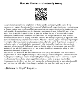 How To Write An Issue Paper | PDF