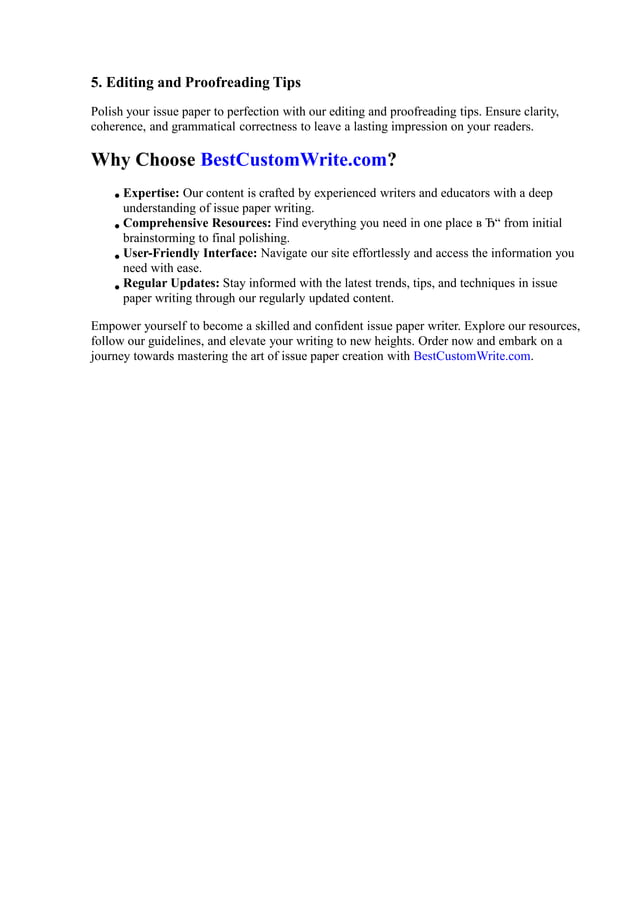 How To Write An Issue Paper | PPT