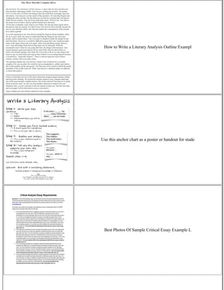 How To Write An Literary Analysis Essay | PDF