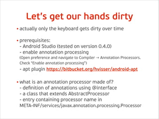 Infinum Android Talks #02 - How to write an annotation processor in Android | PPT