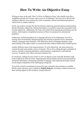 How To Write An Objective Essay.pdf