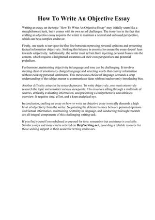 How To Write An Objective Essay.pdf