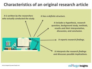 How to write an original research article | PPTX