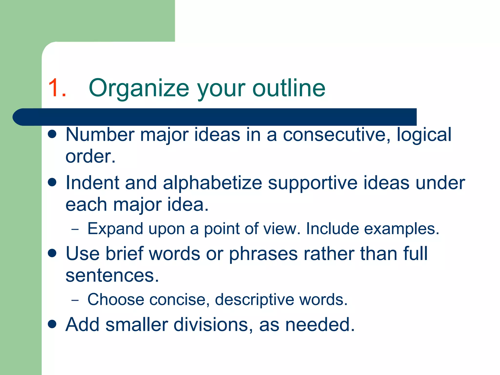 How To Write An Outline | PPT