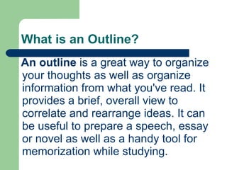 How To Write An Outline | PPT