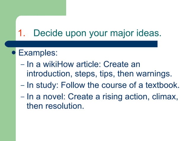 How To Write An Outline | PPT