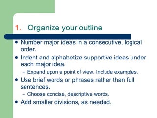 How To Write An Outline | PPT