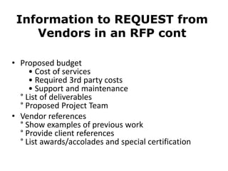How to write an rfp | PPT