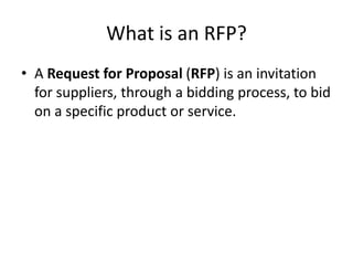 How to write an rfp | PPTX