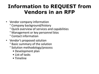 How to write an rfp | PPTX