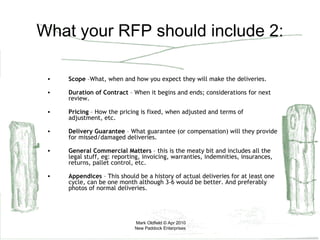 How To Write An RFP For Freight | PPT