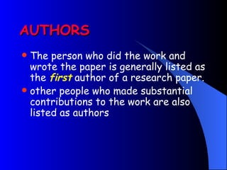How to write a paper | PPT