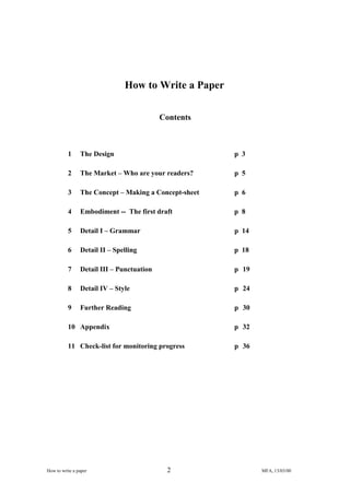 How to write a paper | PDF | Drawing and Sketching | Arts and Crafts