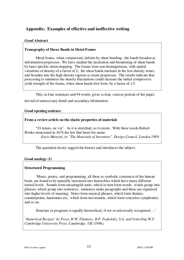 How to write a paper