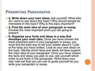 How to write a paragraph | PPTX