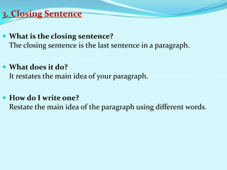 How to write a paragraph | PPTX