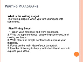 How to write a paragraph | PPT