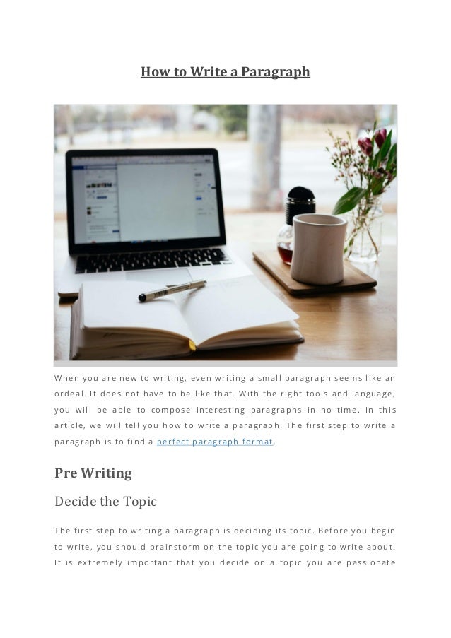 How to Write a Paragraph | PDF | Screenwriting | Content Production