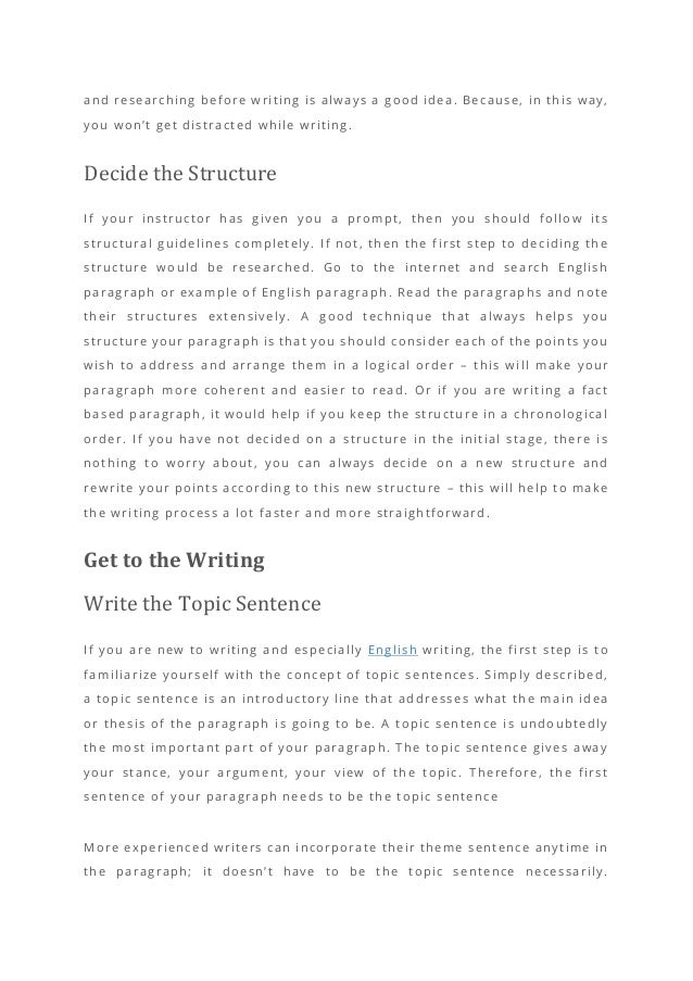 How to Write a Paragraph | PDF | Screenwriting | Content Production