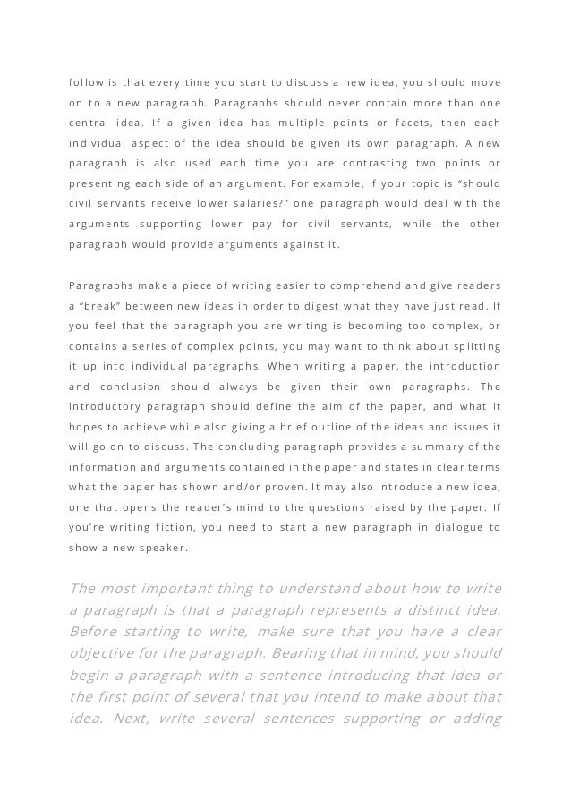 How to Write a Paragraph | PDF | Screenwriting | Content Production