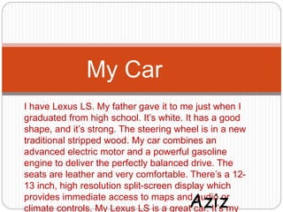 How to write a paragraph about my car | PPT