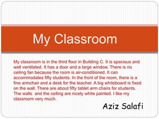How to write a paragraph about my classroom | PPT