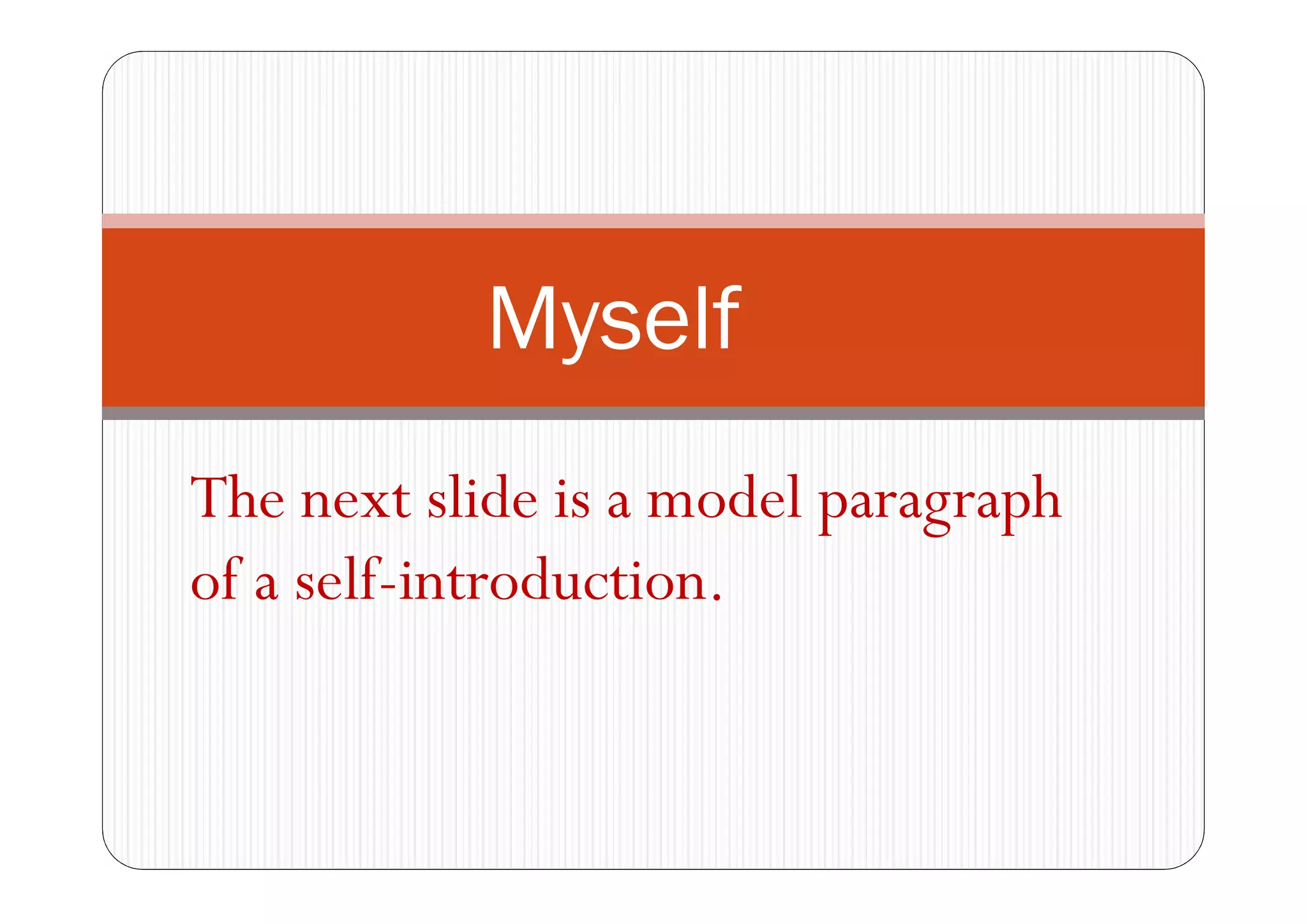 How to write a paragraph about yourself | PDF
