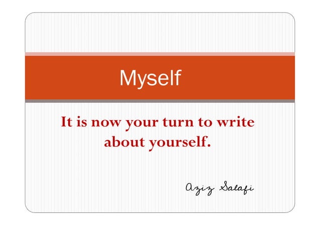 How to write a paragraph about yourself | PPT