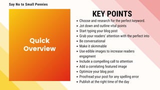 How to write a perfect blog post presentation | PPT
