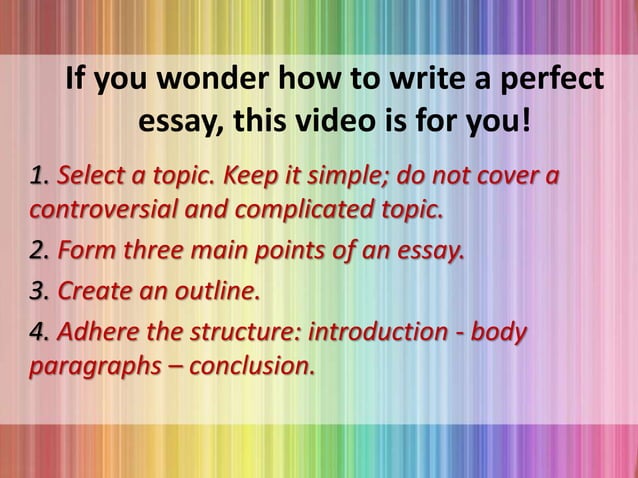 How to write a perfect essay | PPT