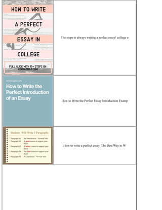 How To Write A Perfect Essay | PDF