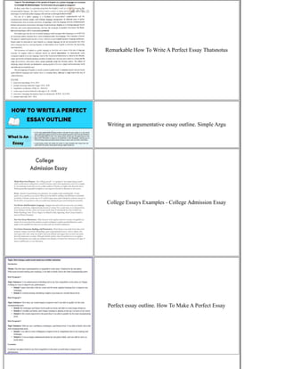 How To Write A Perfect Essay | PDF