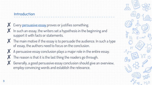 How to write a perfect persuasive essay conclusion converted | PPT