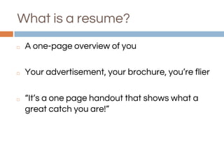 How to write a perfect resume | PPT