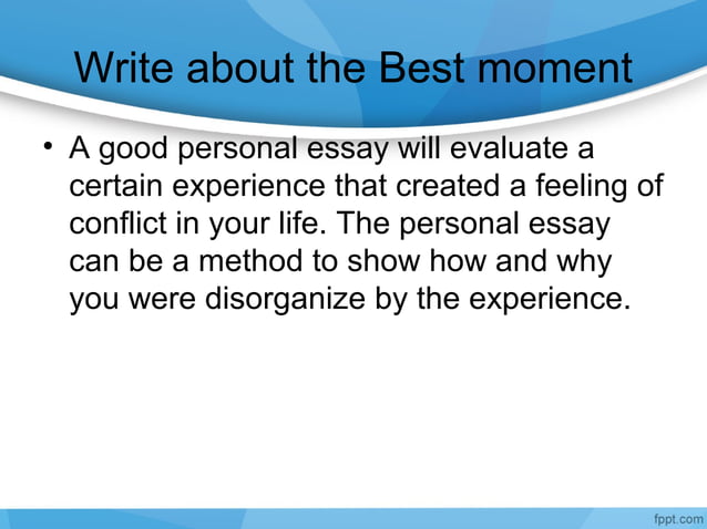 How to write a personal essay | PPT
