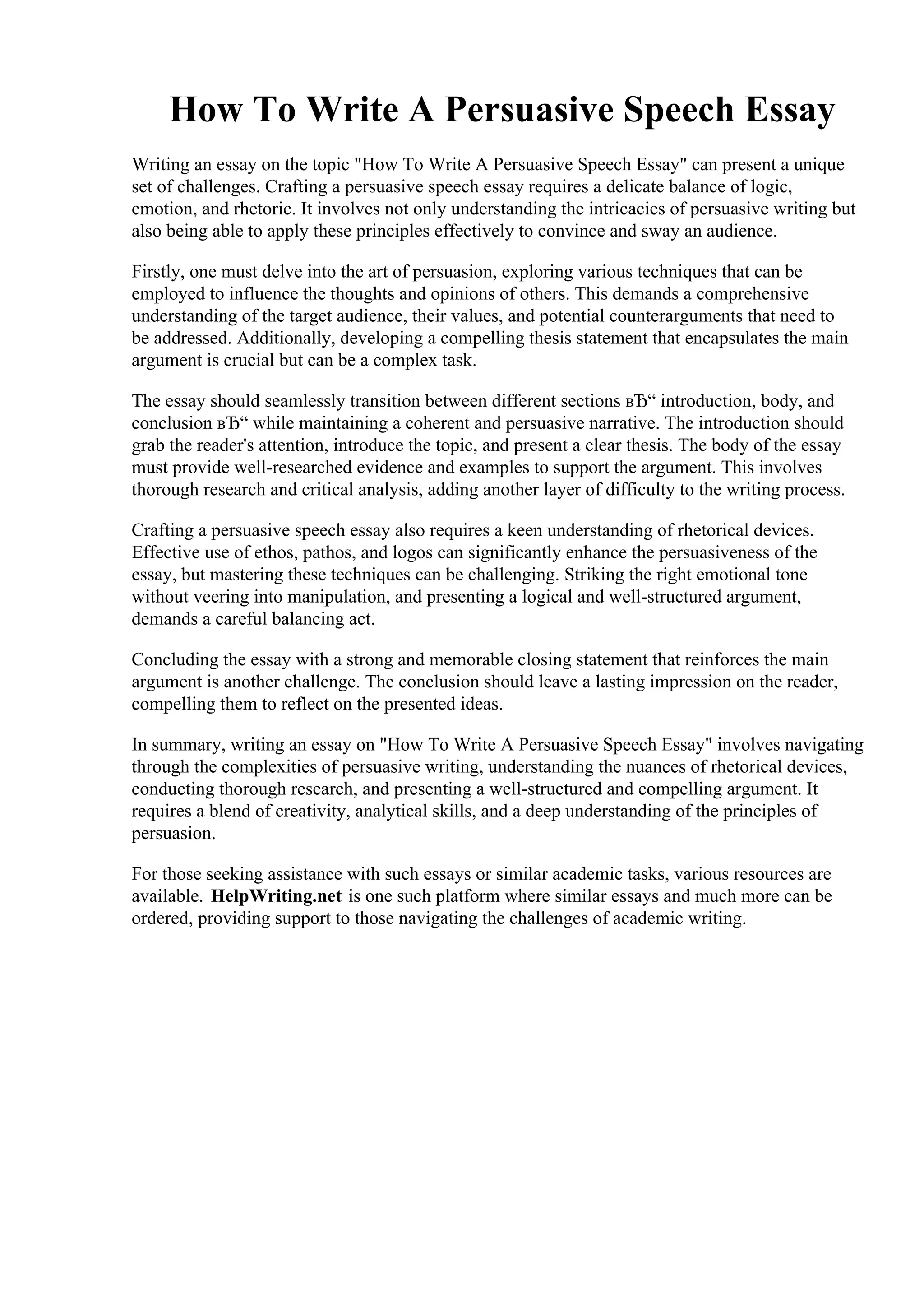 How To Write A Persuasive Speech Essay.pdf