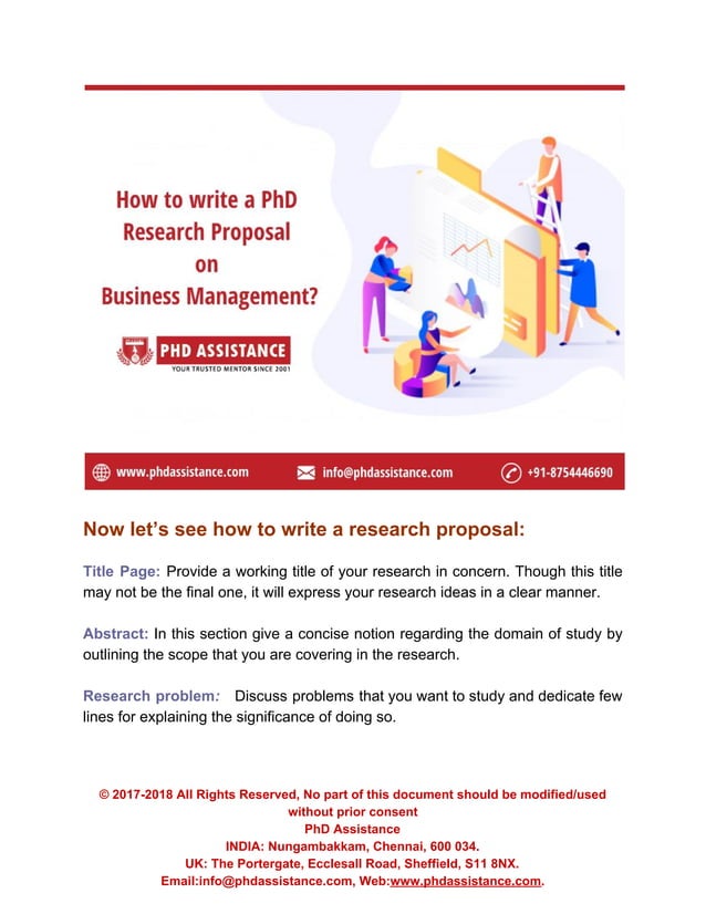 How to write a phd research proposal on business management ...