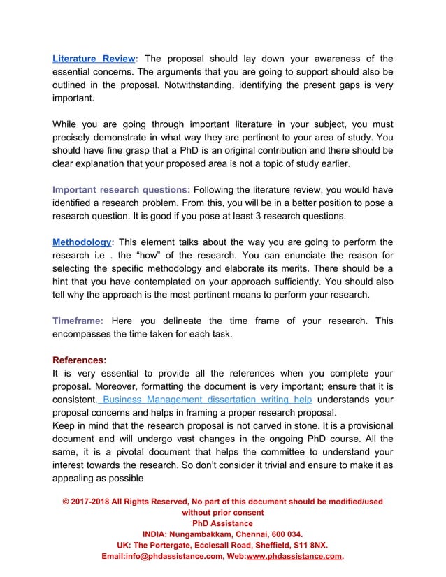 How to write a phd research proposal on business management ...