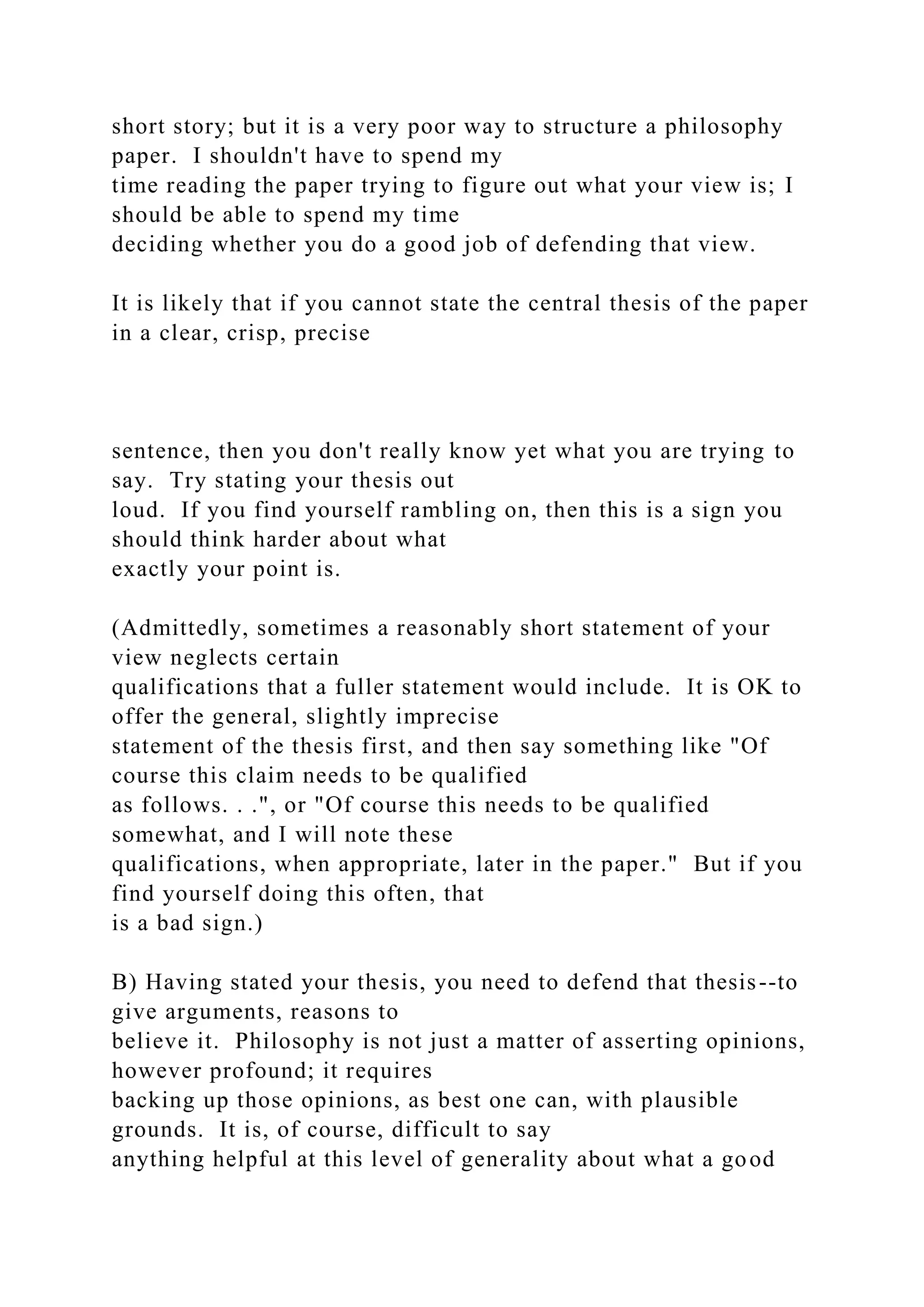 How to Write a Philosophy PaperShelly KaganDepartment of.docx