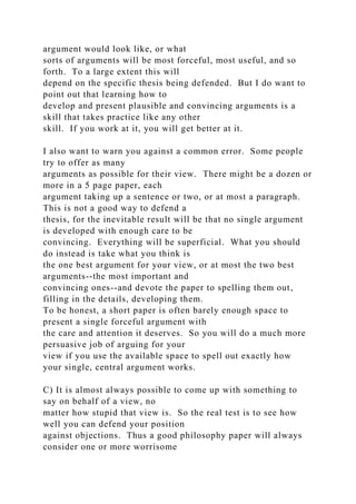 How to Write a Philosophy PaperShelly KaganDepartment of.docx