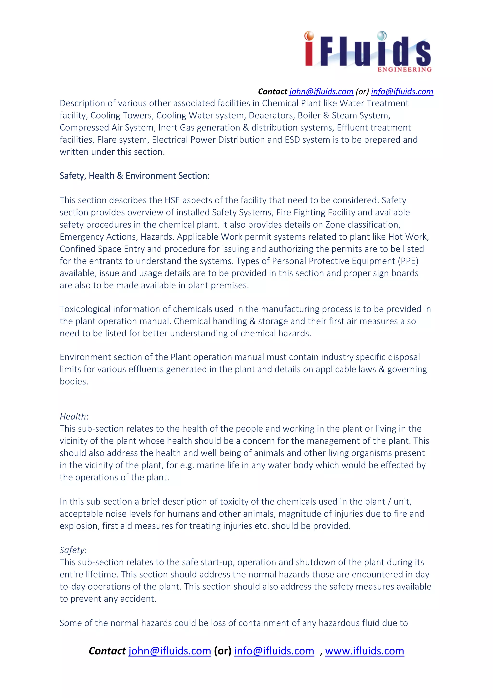 How to write a plant operating manual | PDF