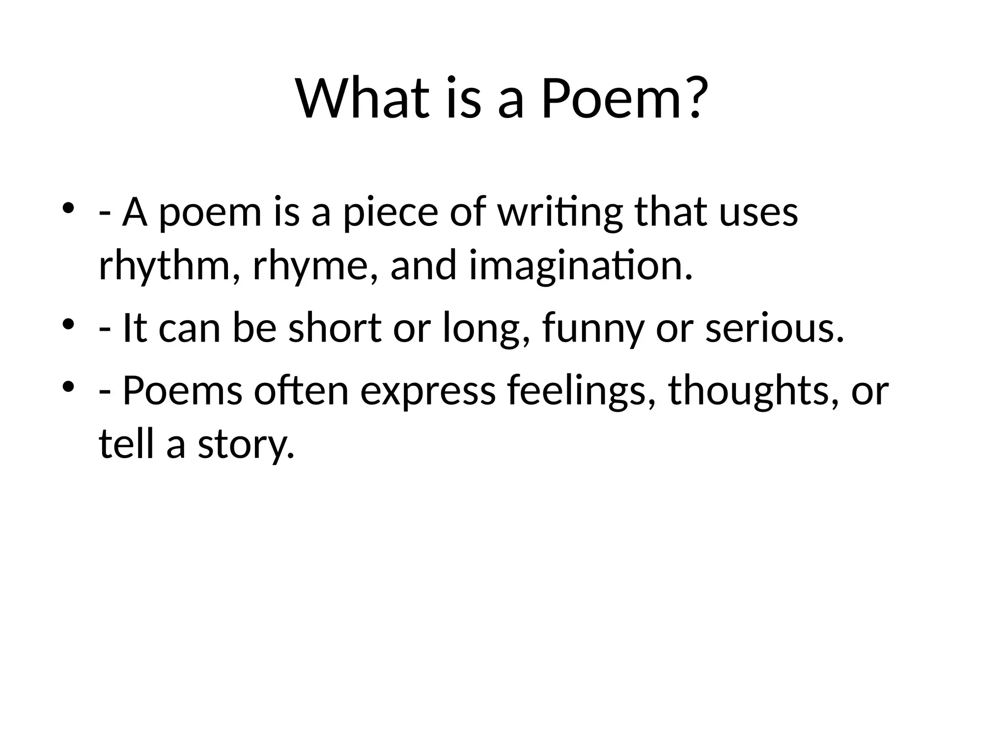 How to write a poem for primary students | PPTX