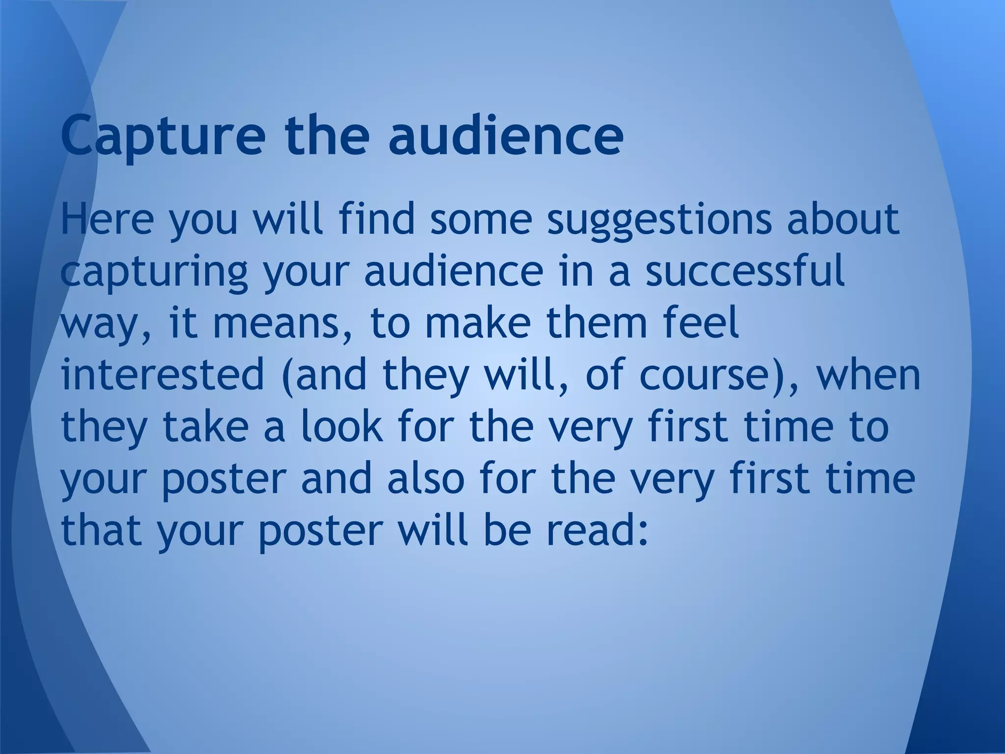 How to write a poster | PDF