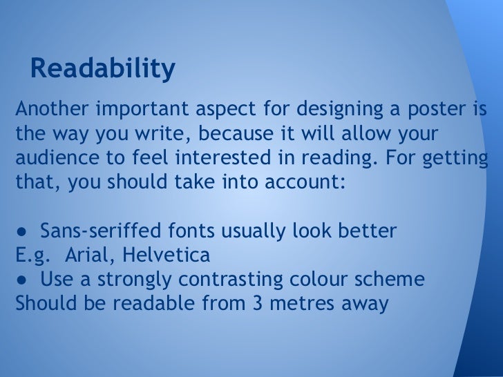 How to write a poster