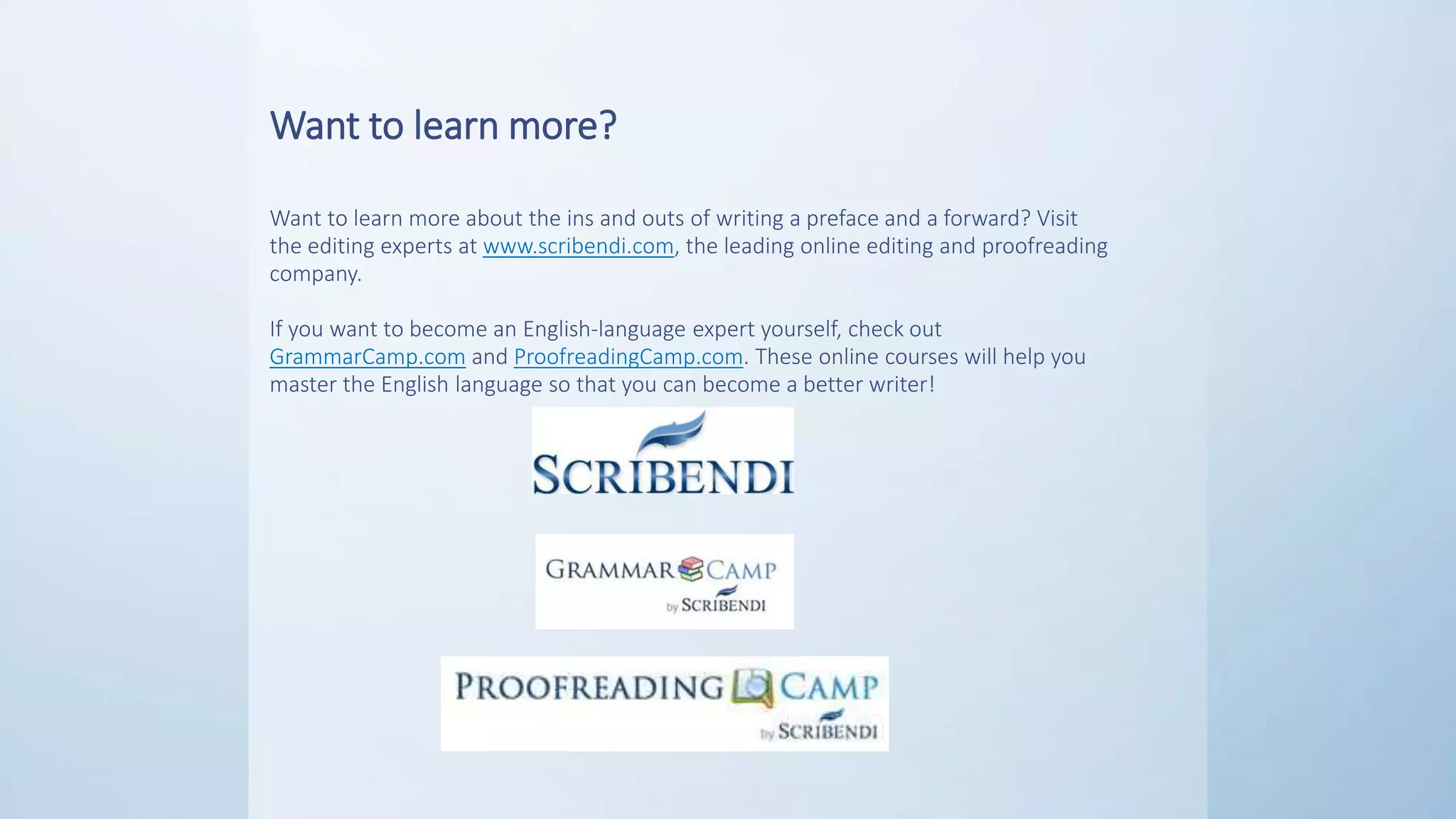 How to Write a Preface and a Foreword | PPTX