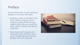 How to Write a Preface and a Foreword | PPTX
