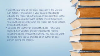 How to Write a Preface and a Foreword | PPTX