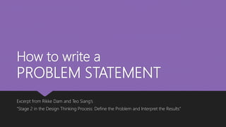 How to write a problem statement | PPT